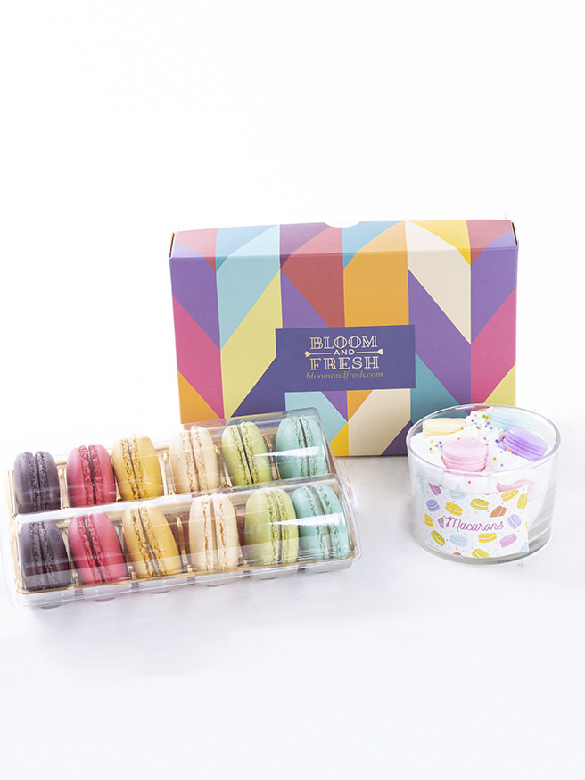 B&F Macarons (12'li) & Macaron Mum Bundle